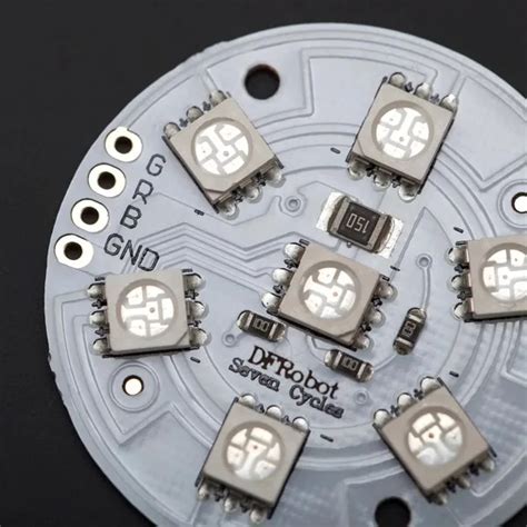 dfrobot compatible arduino rgb full color light disc with seven