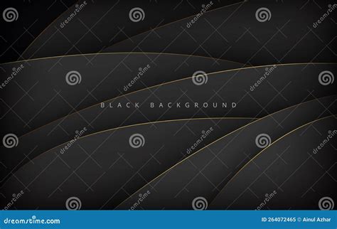 Abstract Black Golden Line Curve Overlap Layers Background Stock Vector Illustration Of Design