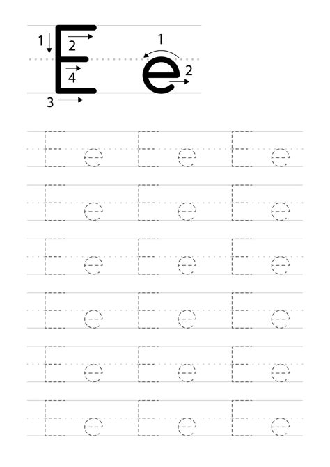 Letter E Trace
