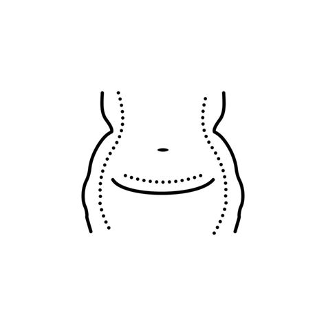 Abdominoplasty Woman Vector Icon Illustration 23040243 Vector Art At