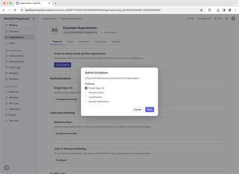 test sso single sign on workos docs