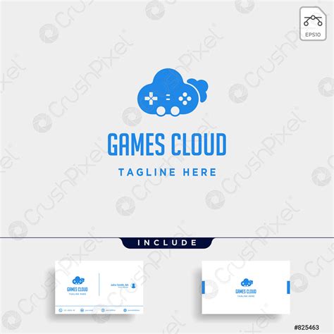 Cloud Game Logo Design Template Vector Icon Element Stock Vector 825463 Crushpixel