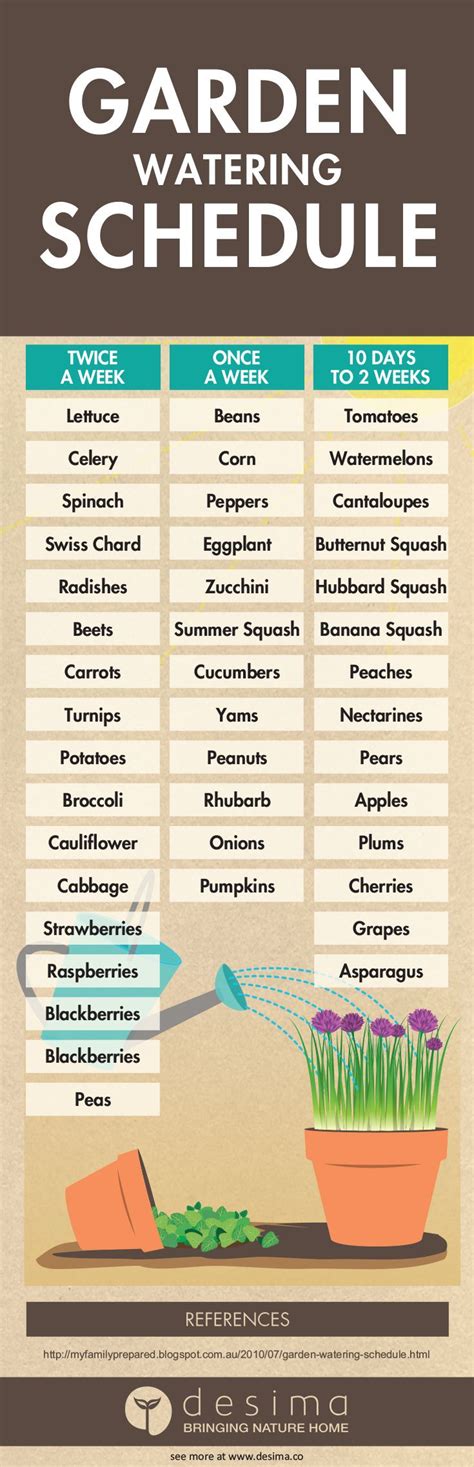 Garden Watering Schedule Use This Hand Guide For The Basics Of When To