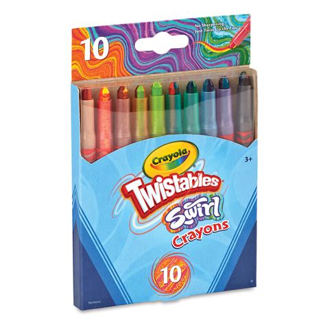Crayola Twistables Swirl Mini Crayons Set Of 10 Assorted Colors