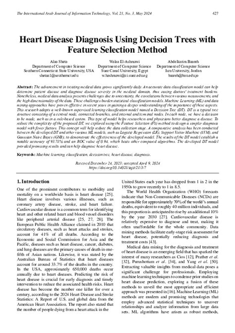 Pdf Heart Disease Diagnosis Using Decision Trees With Feature