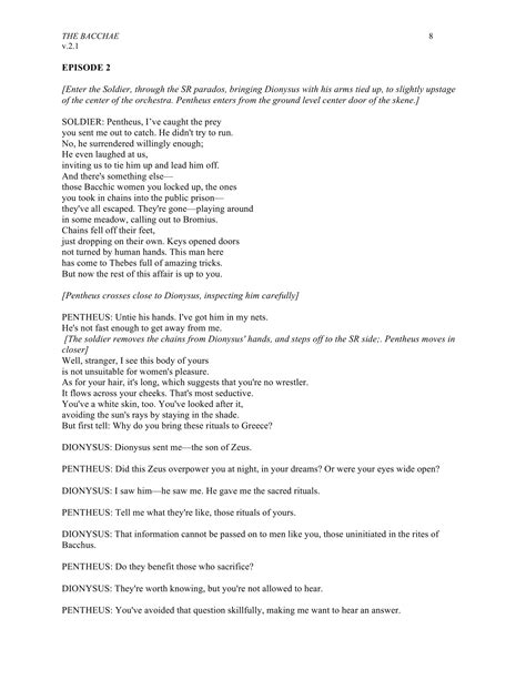 [solved] I Need Help Explaining Why The Bacchae Attached Is Important