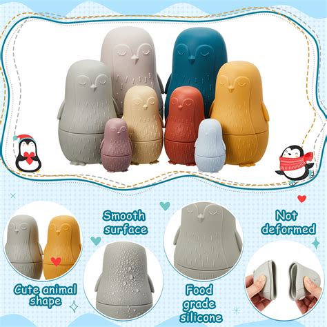 Chivao 8 Pieces Russian Nesting Dolls Silicone