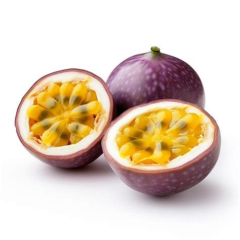 Premium Ai Image Isolated Passion Fruit On White Background