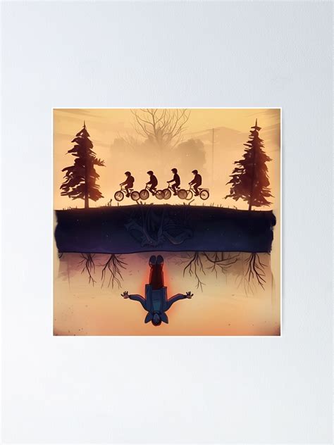 Stranger Things The Upside Down The Mind Flayer And Hawkins Poster