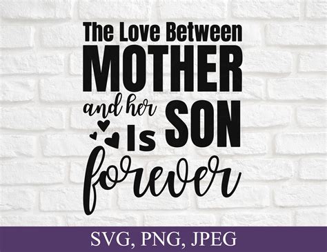 Die Liebe Zwischen Einer Mutter Und Ihrem Sohn Ist Für Immer Etsyde