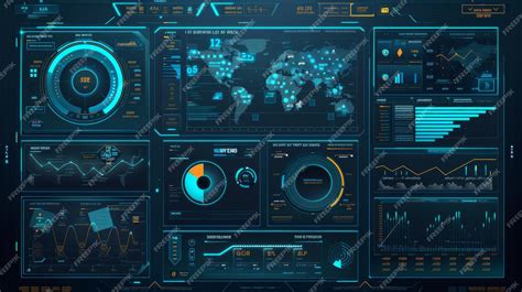 Écran De Visualisation Numérique Pour Ui Ux Kit Mockup Infographies Avec Des Graphiques Colorés