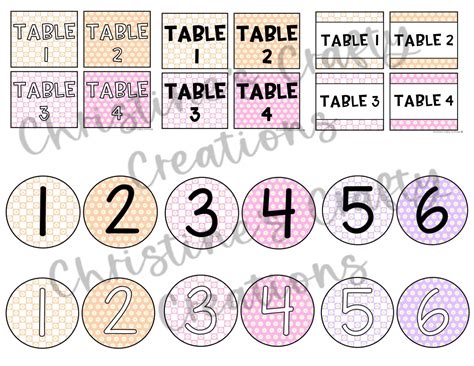 Retro Daisy Table And Cubby Numbers Etsy