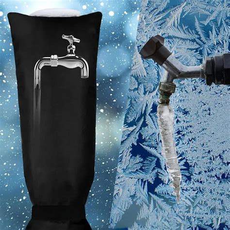 Hose Bib Covers Water Hose Bib Socks Black Outdoor Faucet Covers For