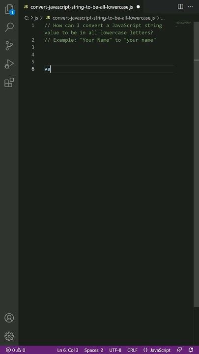 Convert Javascript String To Be All Lowercase Youtube