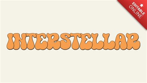 Interstellar | Super Retro Font Editable Online | Text Effect Generator