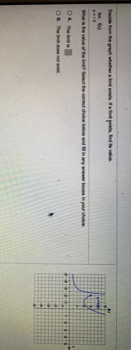 solved decide from the graph whether a limit exists in