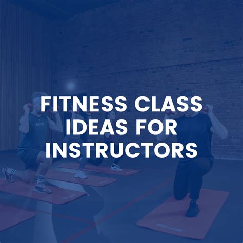 Fitness Class Ideas For Instructors