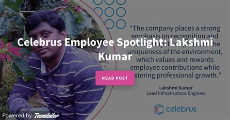 Lakshmi Kumar Employee Spotlight Celebrus Life Celebrus Technologies Plc