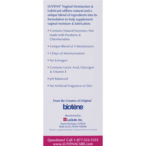 Luvena Vaginal Moisturizer And Lubricant 6 Ct Pick Up In Store Today