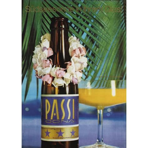 Passi Beverage Vintage 1966 Swiss Advertising Poster Illustraction