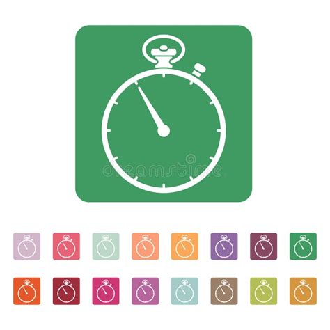 The Stopwatch Icon Stopwatch Symbol Flat Vector Stock Vector Illustration Of Design