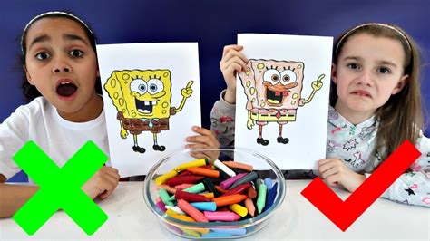 3 Marker Challenge With Spongebob Squarepants Toys Andme Youtube