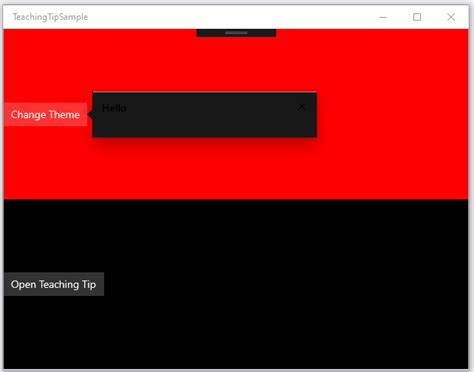 Theme Changes Propagate To The Target Of Teachingtip Issue Microsoft Microsoft Ui Xaml