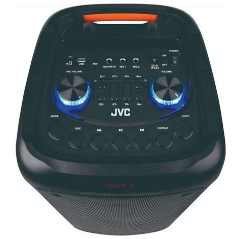 Jvc Portable Party Speaker With Led Flame Lights Mic Xs N5213pb Black