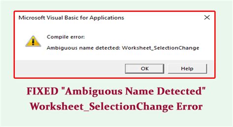 Crushing Excel Challenge Ambiguous Name Detected Vba Error
