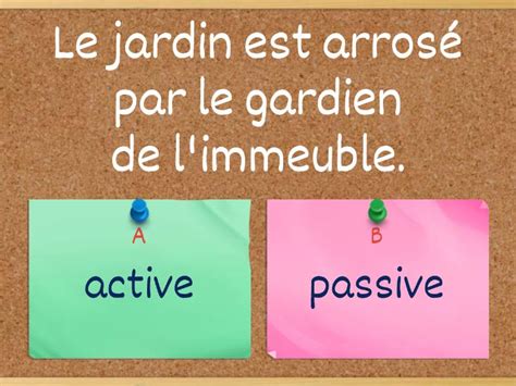 Reconnaitre La Voix Passive Cuestionario