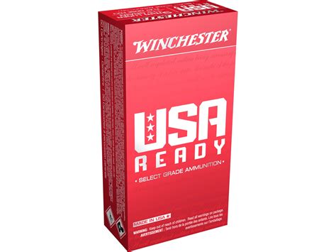 Winchester Usa Ready 9mm Luger Ammo 115 Grain Full Metal Jacket Case