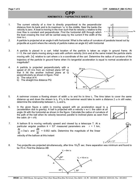 15 Kinematics Practice 2 Pdf Acceleration Applied And