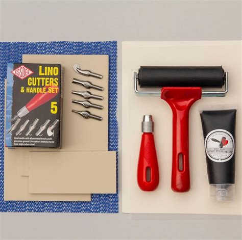 Lino Printing Kit With Softcut Blocks Folksy