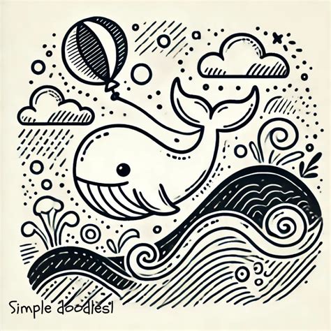 15 Easy Whale Doodle For Ocean Lovers 🐳🌊 Easy Doodles