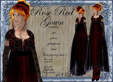 Second Life Marketplace ~dd~ Rose Red Gown