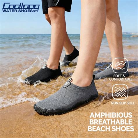 Unisex Aqua Shoes Quick Dry Non Slip Thick Sole Beach Shoes For Water