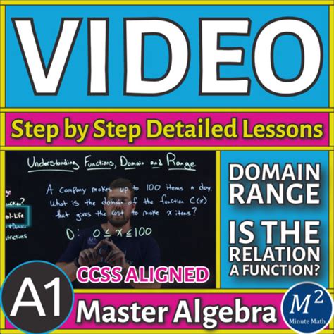 Functions Domain And Range Video Lesson Algebra 1 Relations Made Easy