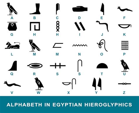Egyptian Hieroglyphics Alphabet Digital Symbols Swg Signs Eps Bundle 29