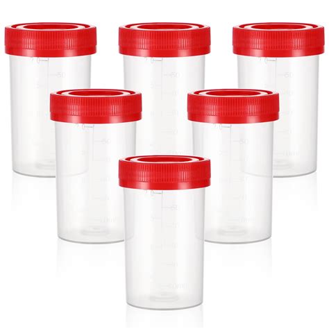 Yarnow 10 Pcs Specimen Containers Sample Bottles Urine Sample Pots