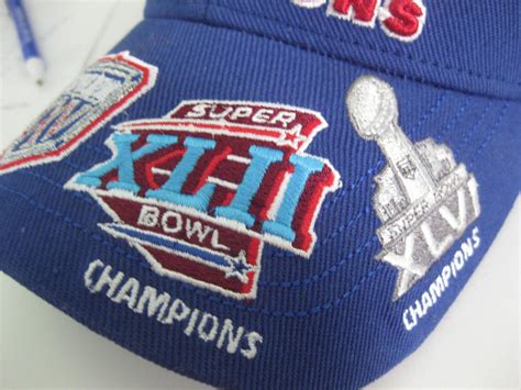Reebok Nfl Hat Ball Cap New York Giants Four Time Super Bowl Ny