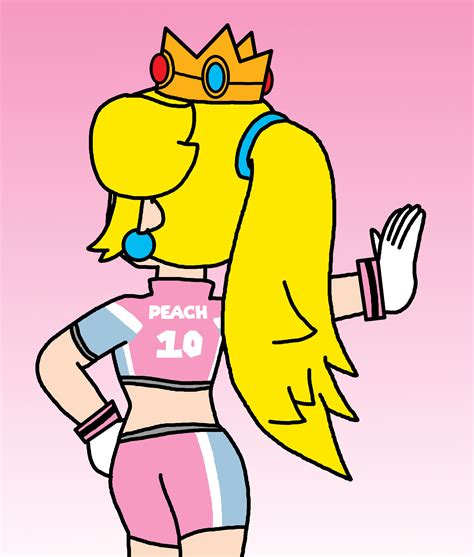 Princess Peach On Super Mario Strikers Pose By Ultra Shounen Kai Z On