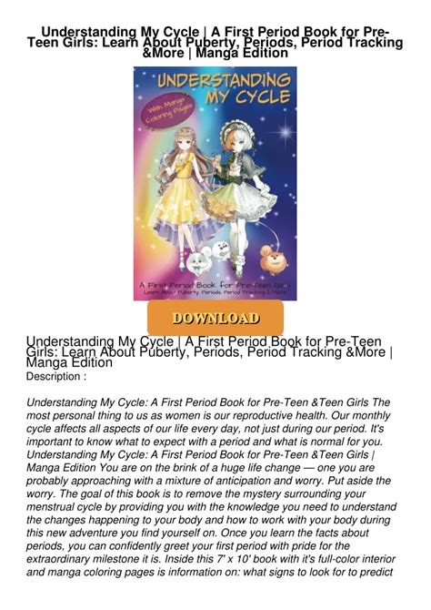 Ppt Read⚡ Pdf Understanding My Cycle A First Period Book For Pre