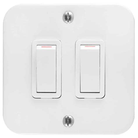 Crabtree Classic Switch Ind 75x75 2l1w 20a Stl Wht Mica Online