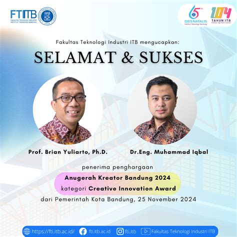 Prof Brian Yuliarto Dari Institut Teknologi Bandung Dianugerahi Habibie Prize Tahun 2024 Untuk