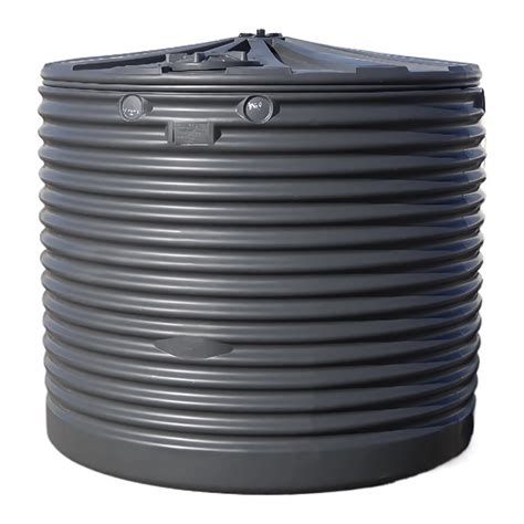 Corrugated Round Poly Water Tank 13500l Gull Grey