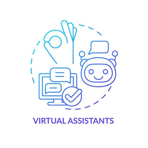 Virtual Assistants Blue Gradient Concept Icon Ai Technology In