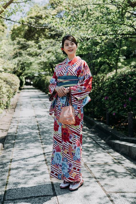 Premium Photo Full Length Of Gorgeous Local Japanese Woman In Path
