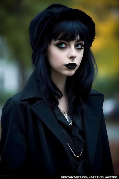 Gorgeous Long Haired Goth Pinup Beauty By Aipixelmaster On Deviantart
