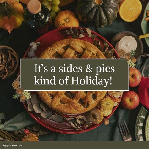 Thanksgiving Side And Pies Passero