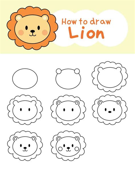 How To Draw A Lion In Cartoon